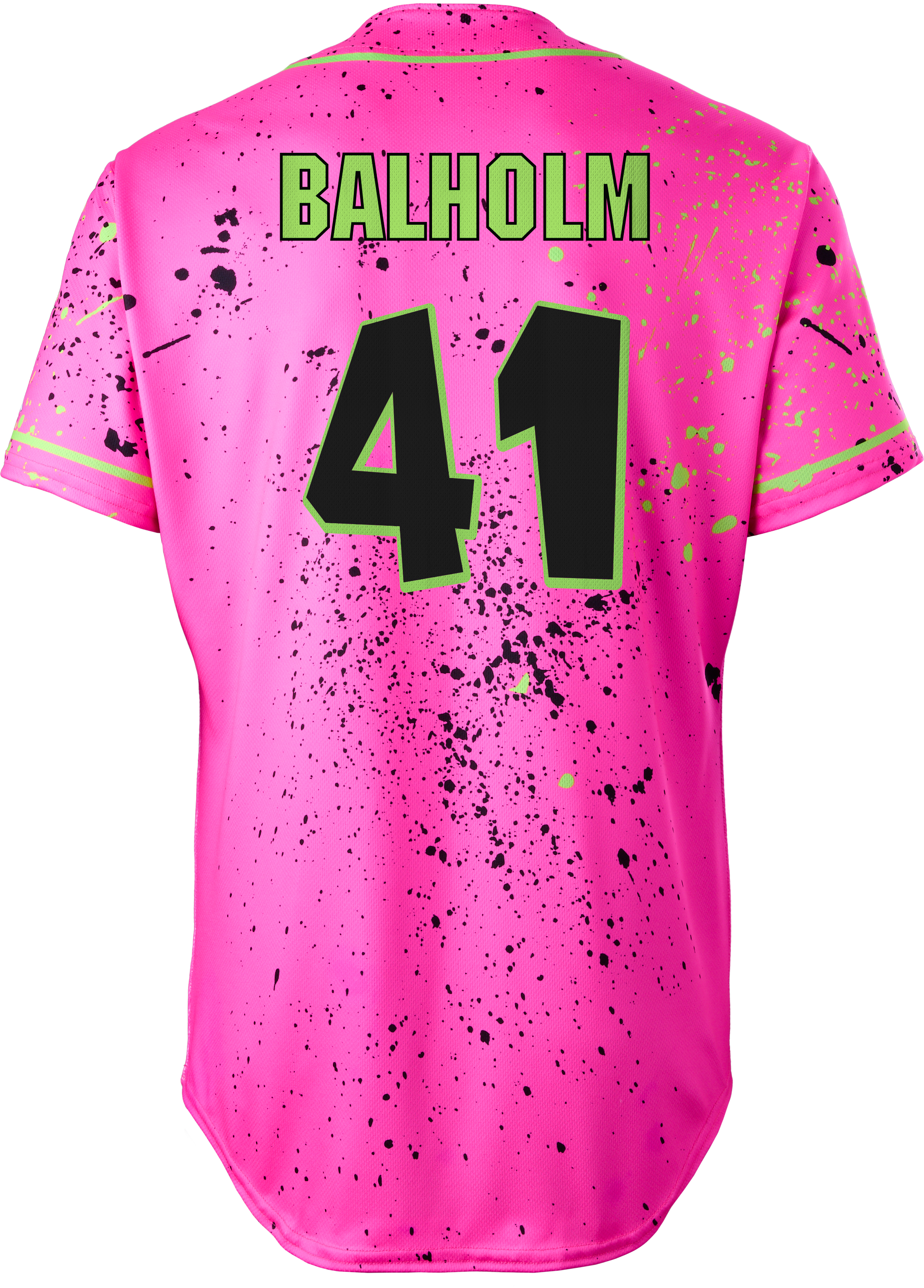Party Animals Bronson Balholm #41 Evoshield Jersey - Pink Splatter Pai ...