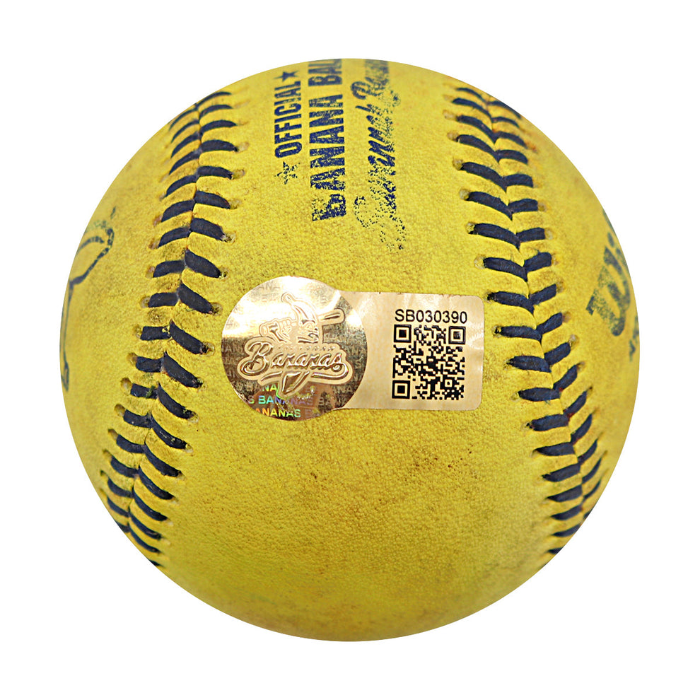 Dan Oberst Autographed Game Used Banana Ball w/Case 7.6.25 Fenway Park