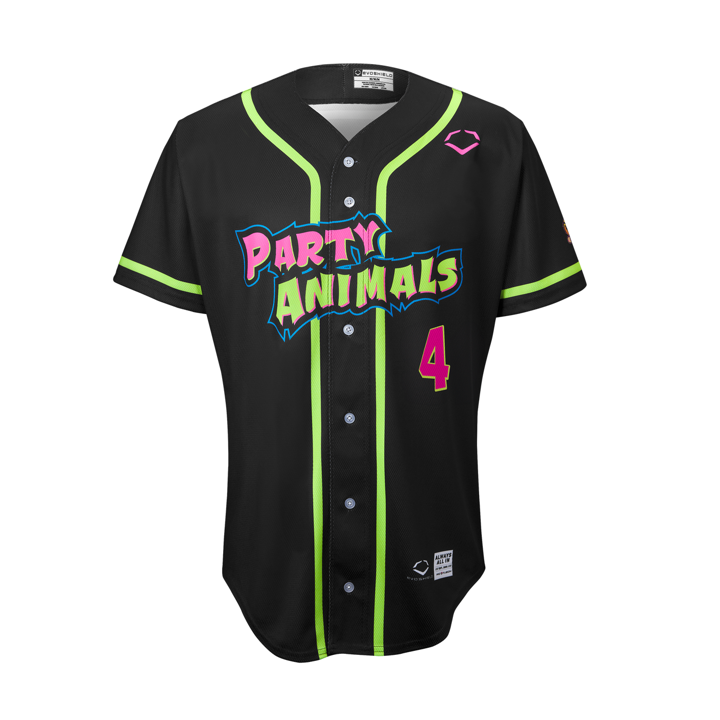 Party Animals Tanner Thomas #4 EvoShield Jersey - Black – Banana Ball