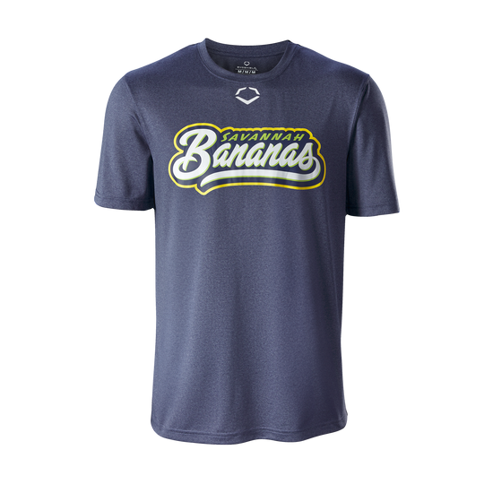 Bananas EvoShield Script Short Sleeve Tech Tee - Navy – Banana Ball